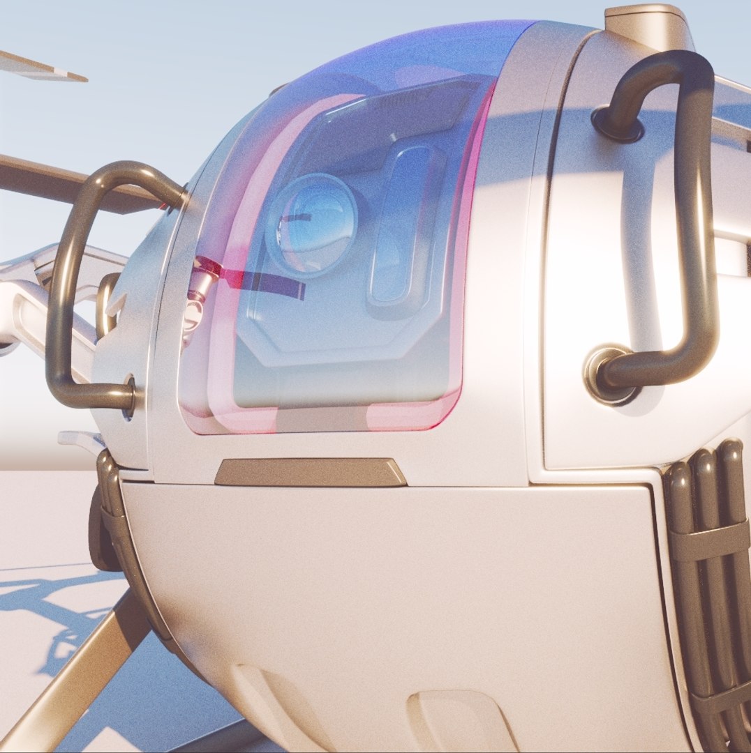 Sci Fi Cargo Quadcopter 3D Model - TurboSquid 1182943