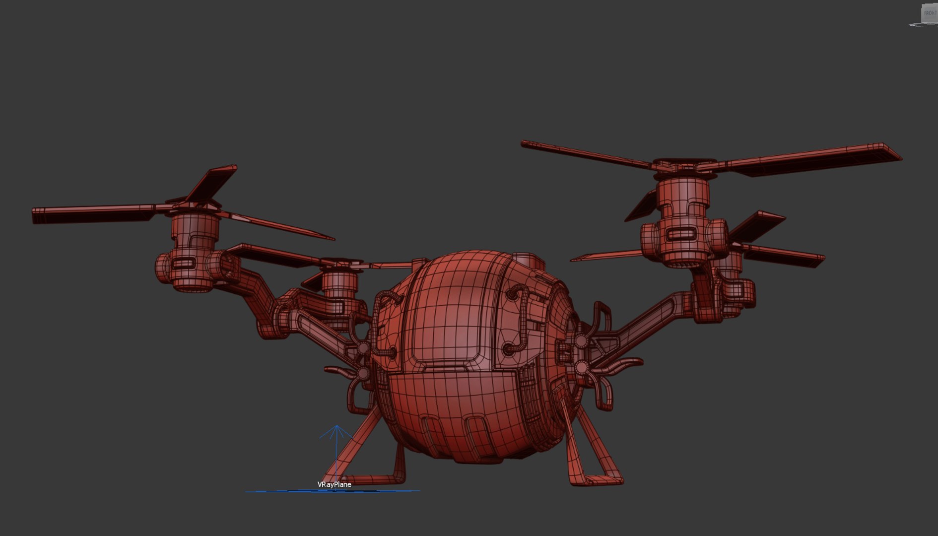 Sci Fi Cargo Quadcopter 3D Model - TurboSquid 1182943