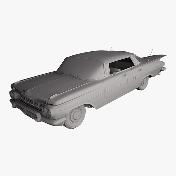 chevrolet impala 1959 3d model