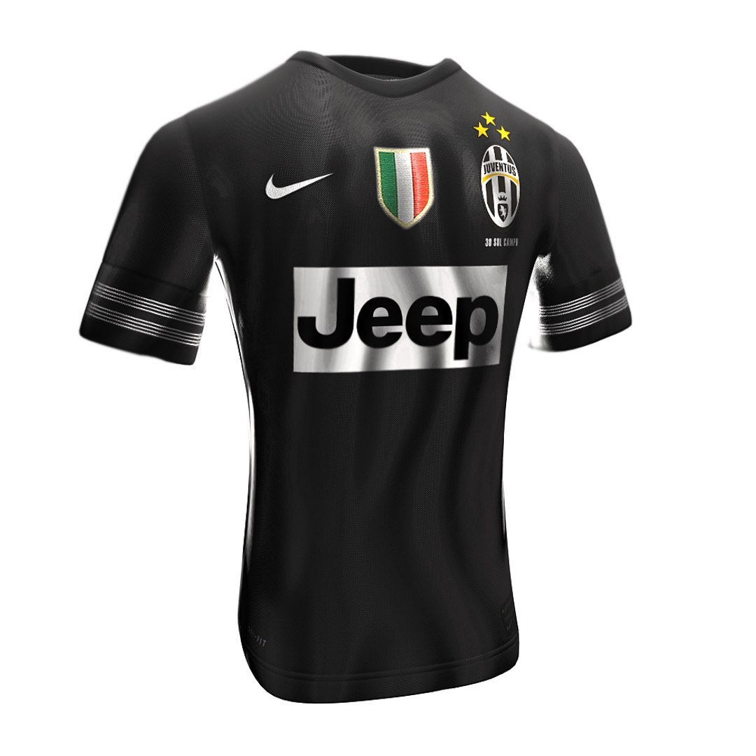 3d Model Of Realistic Juventus Soccer Jersey
