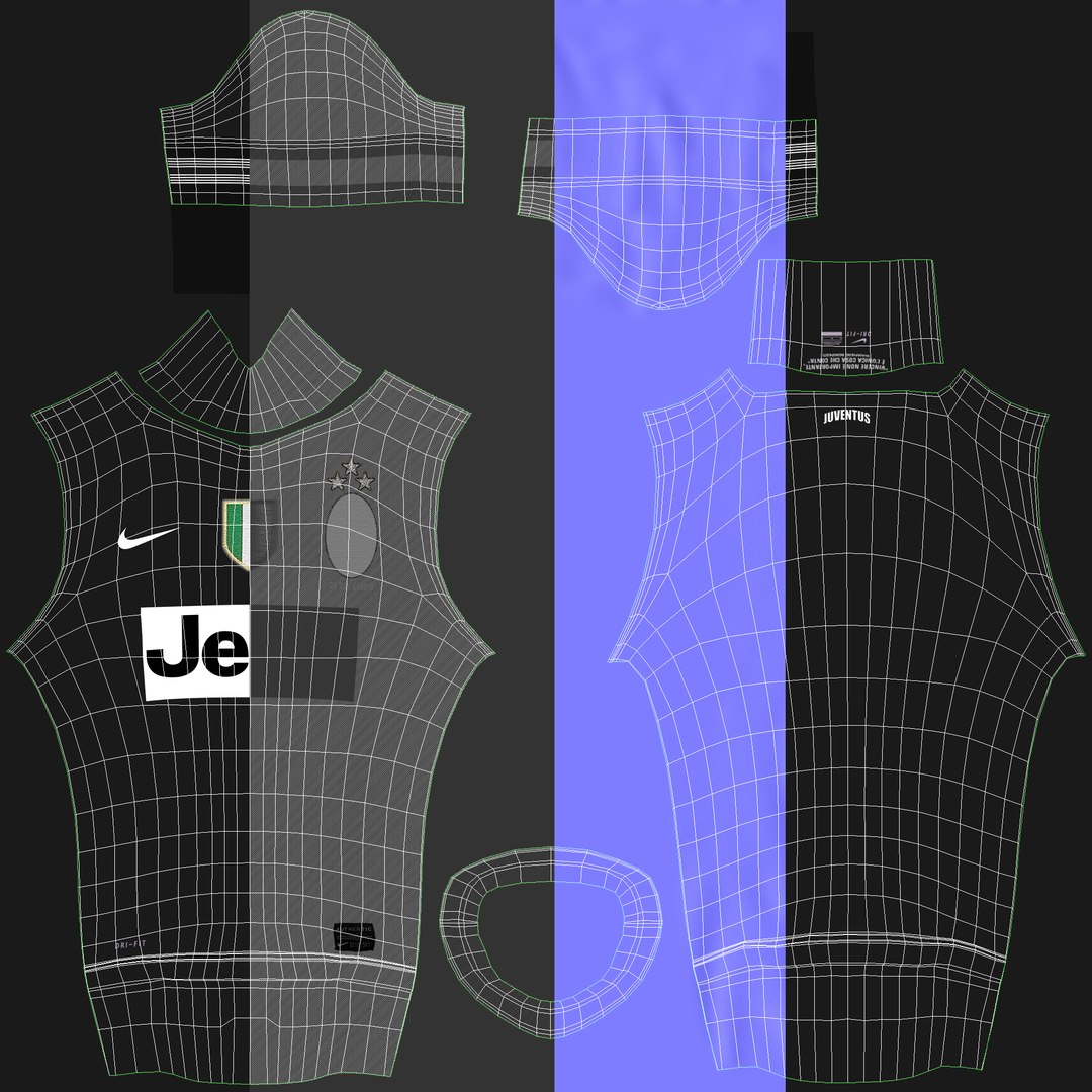 3d Model Of Realistic Juventus Soccer Jersey