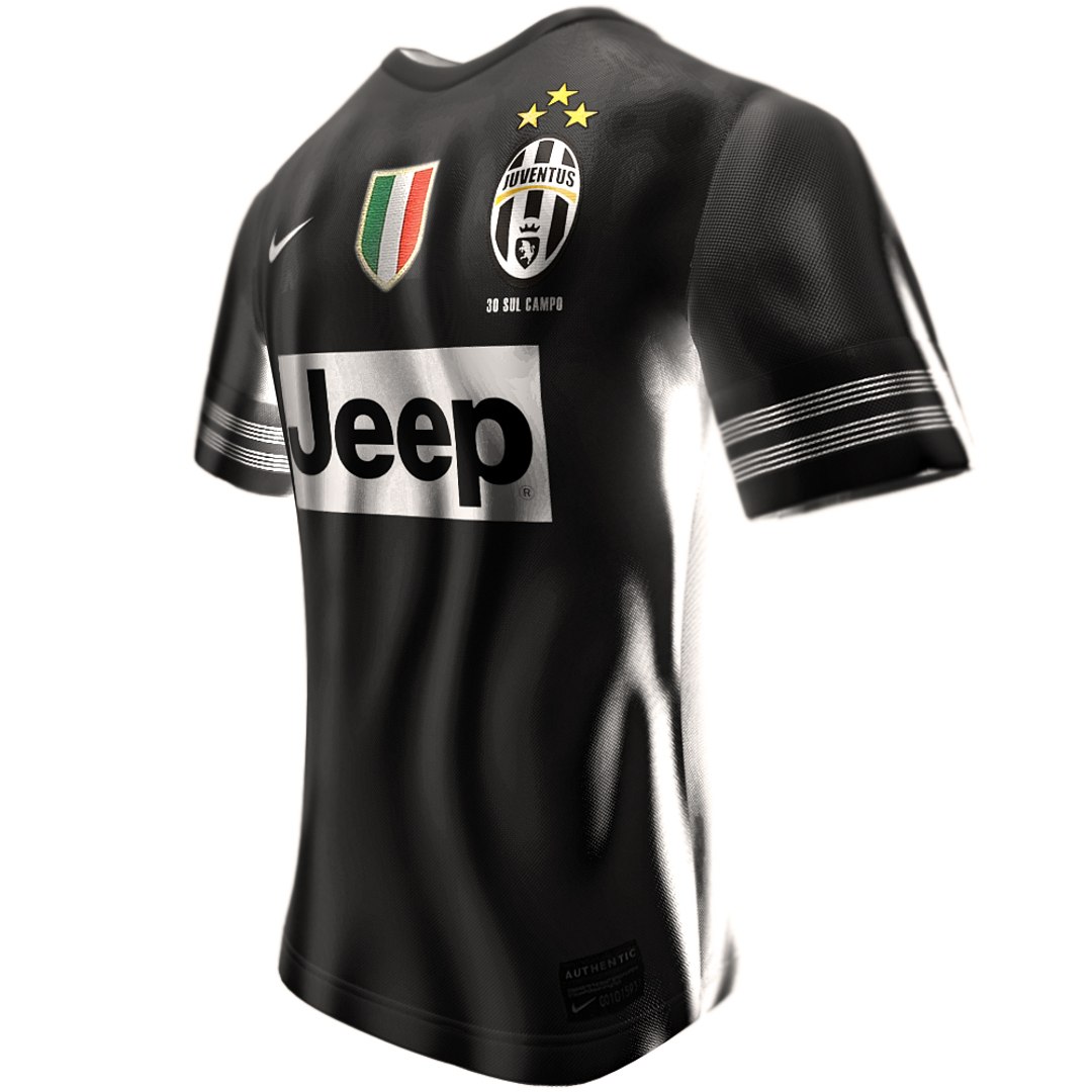 3d Model Of Realistic Juventus Soccer Jersey