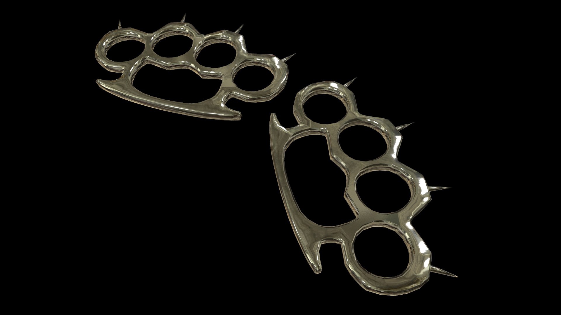 3D Spiked Brass Knuckle - TurboSquid 2109447