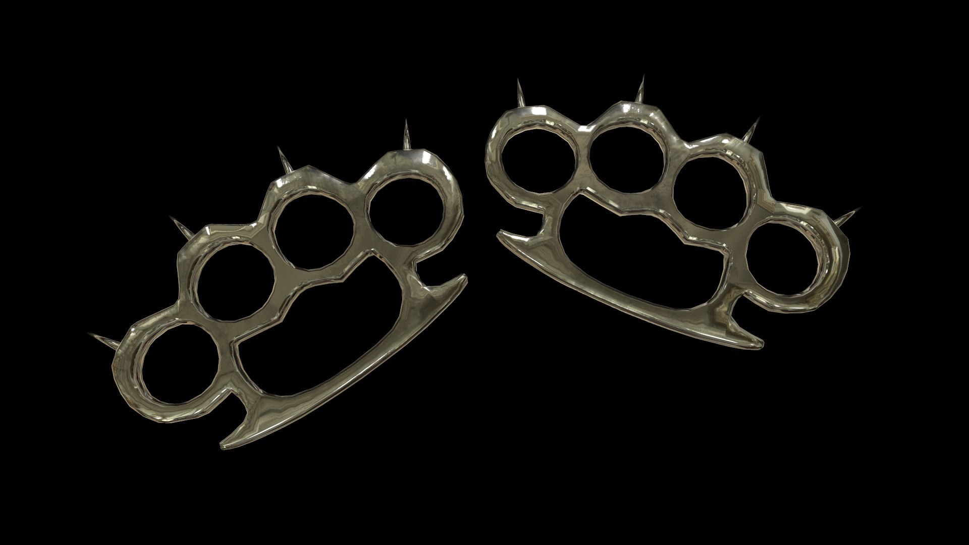 3D Spiked Brass Knuckle - TurboSquid 2109447
