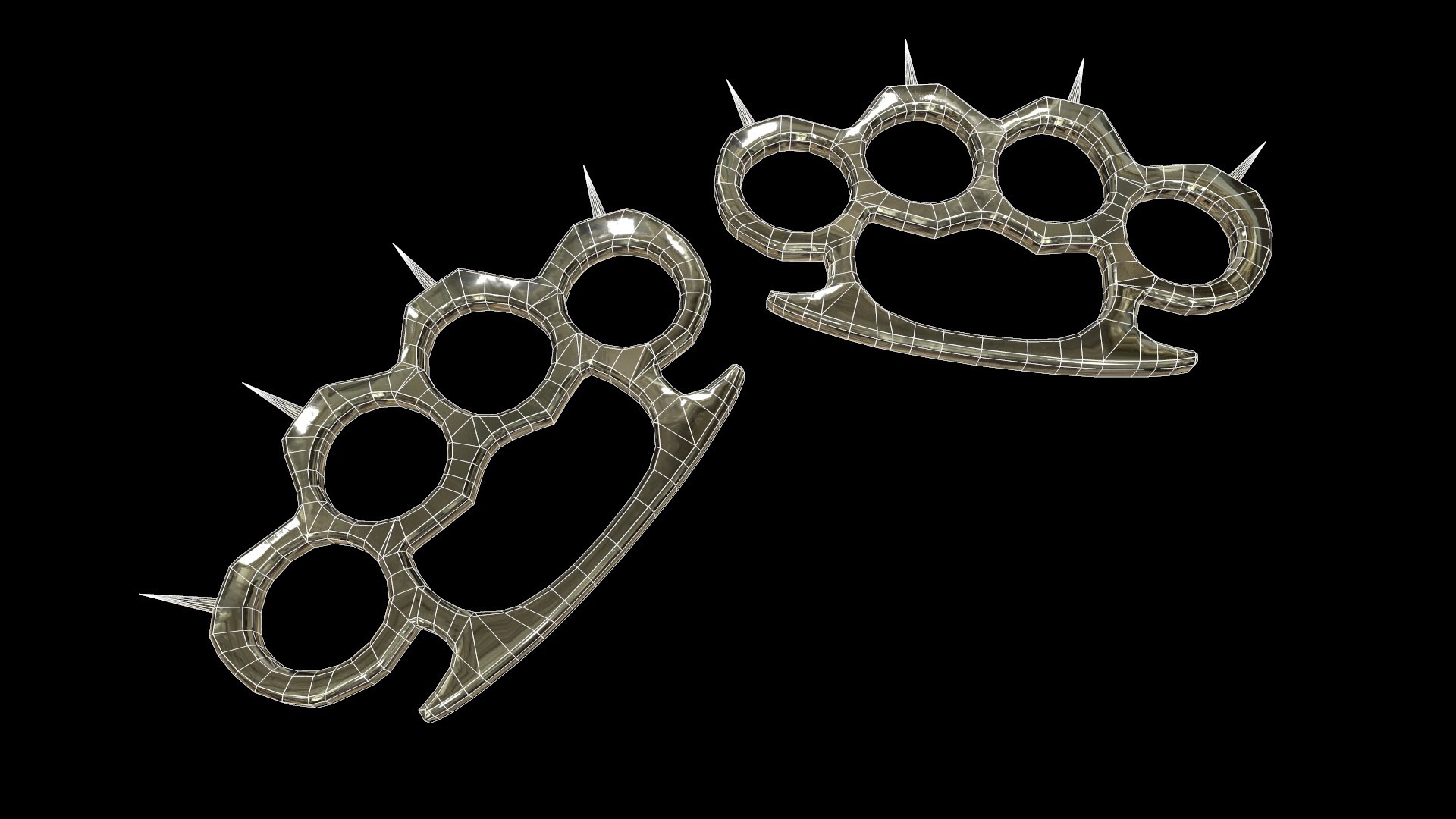 3D Spiked Brass Knuckle - TurboSquid 2109447