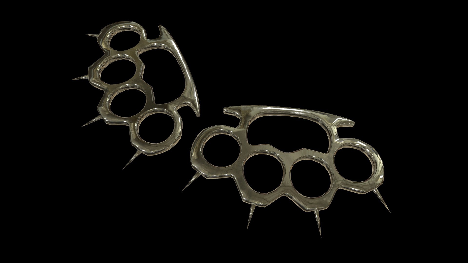3D Spiked Brass Knuckle - TurboSquid 2109447