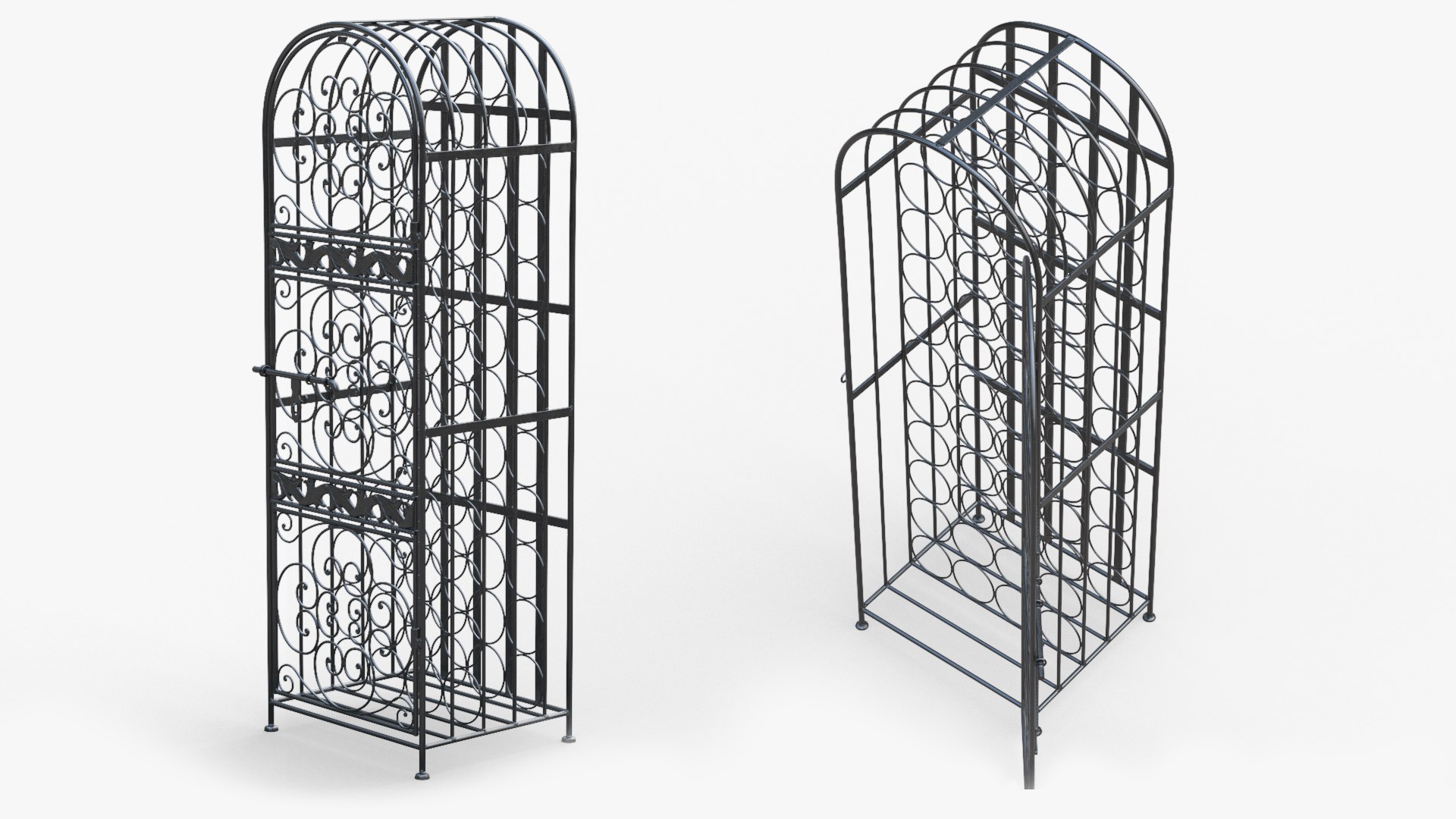 Lockable Wine Rack New Open Model - TurboSquid 2293367