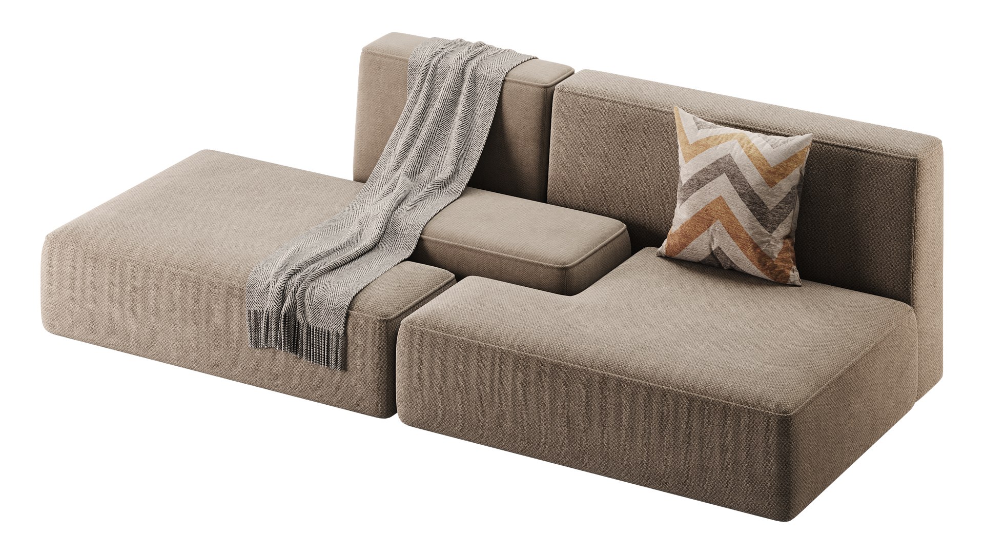 3D Double Sofa Face With Armrest Black Model - TurboSquid 2314523