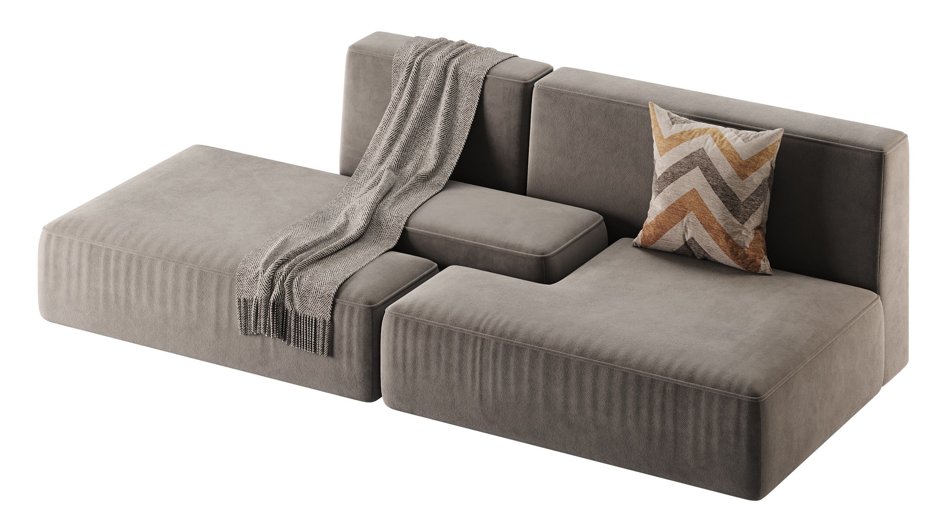 3D Double Sofa Face With Armrest Black Model - TurboSquid 2314523