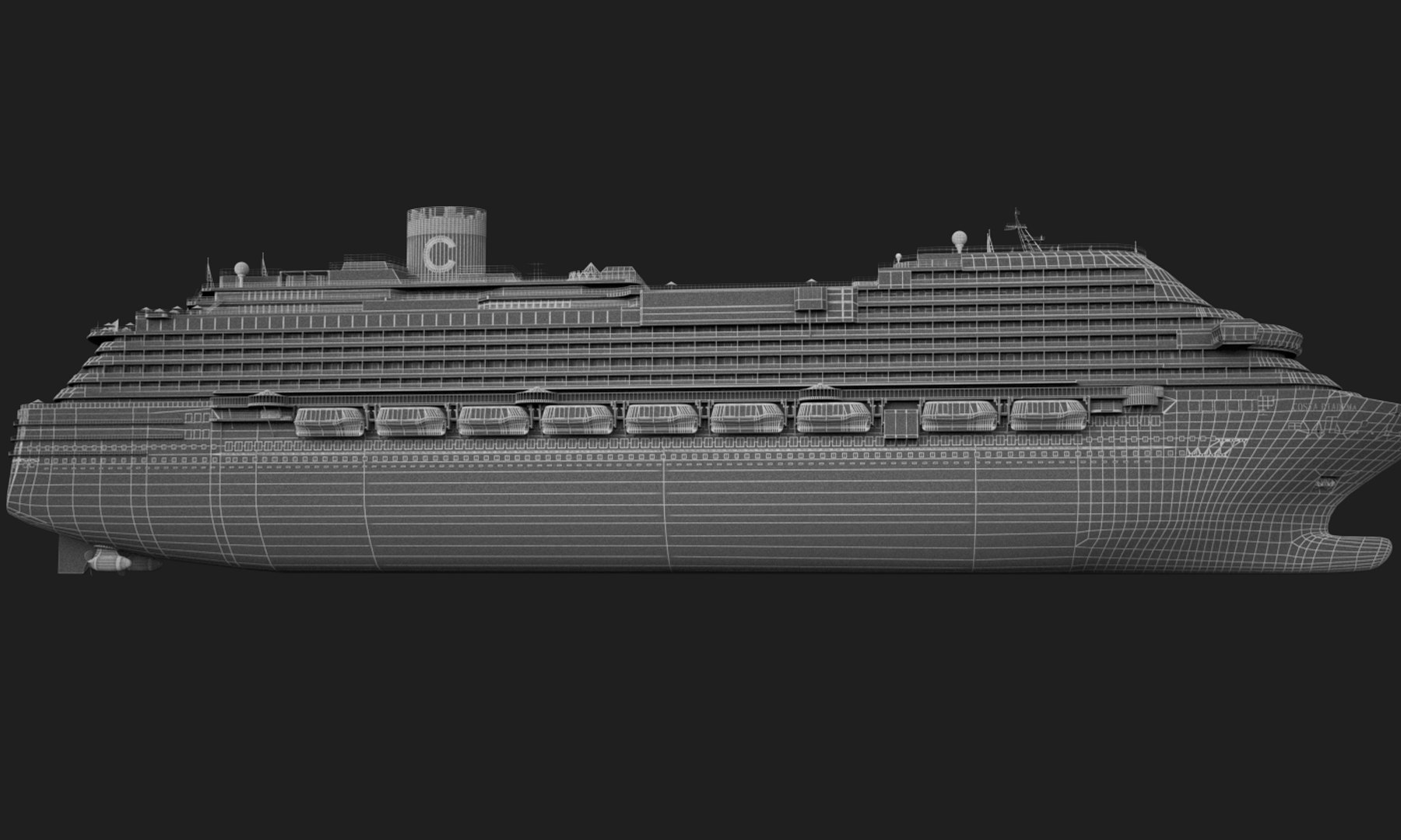 Realistic Cruise Ship Costa 3D Model - TurboSquid 1412289