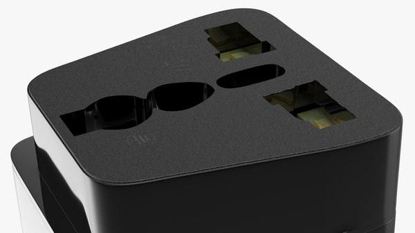 Type B Travel Plug Adapter Black 3D - TurboSquid 1841233