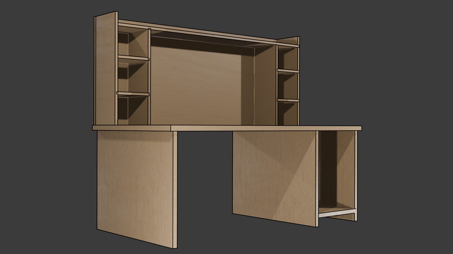 Low Poly Textured Desk Model 3D Model - TurboSquid 2164879