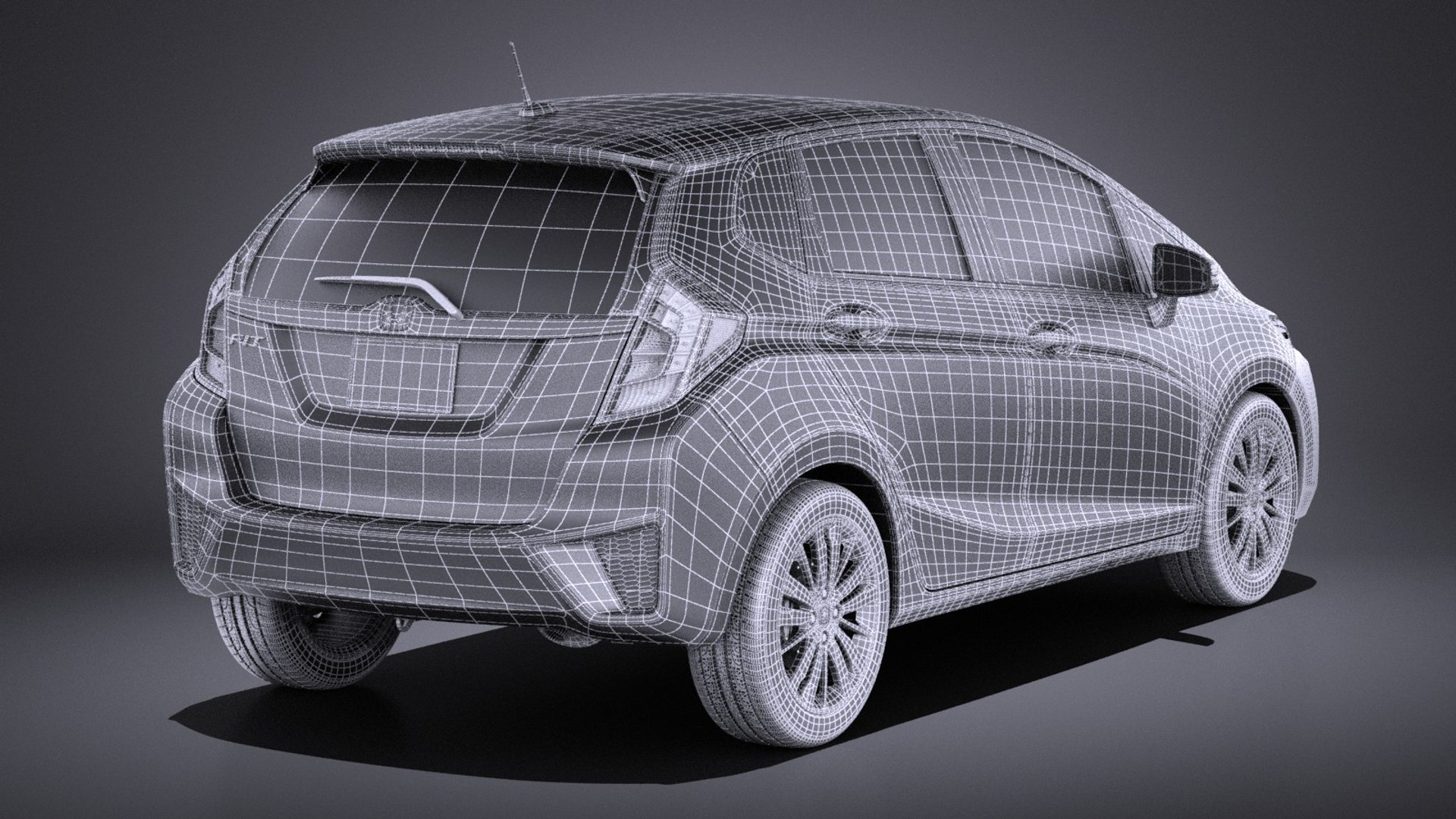 3d Model Honda Fit 2017