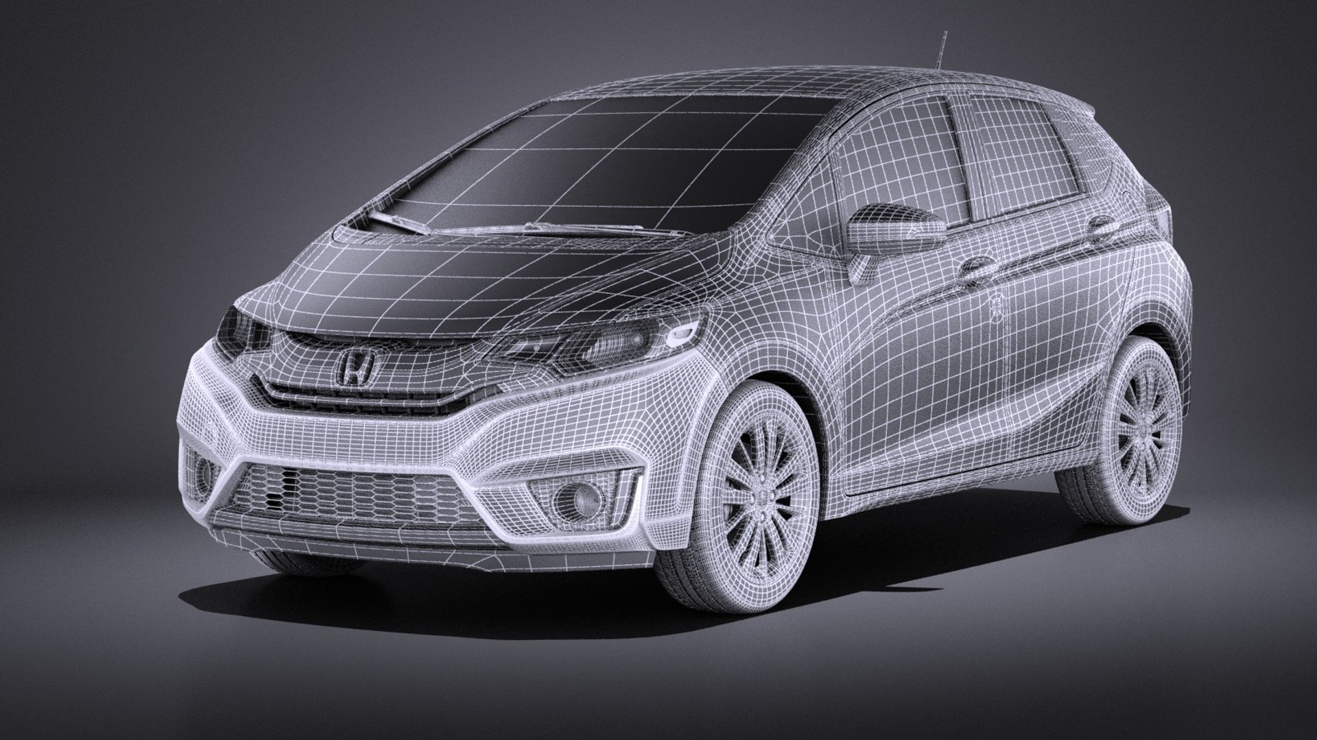 3d Model Honda Fit 2017