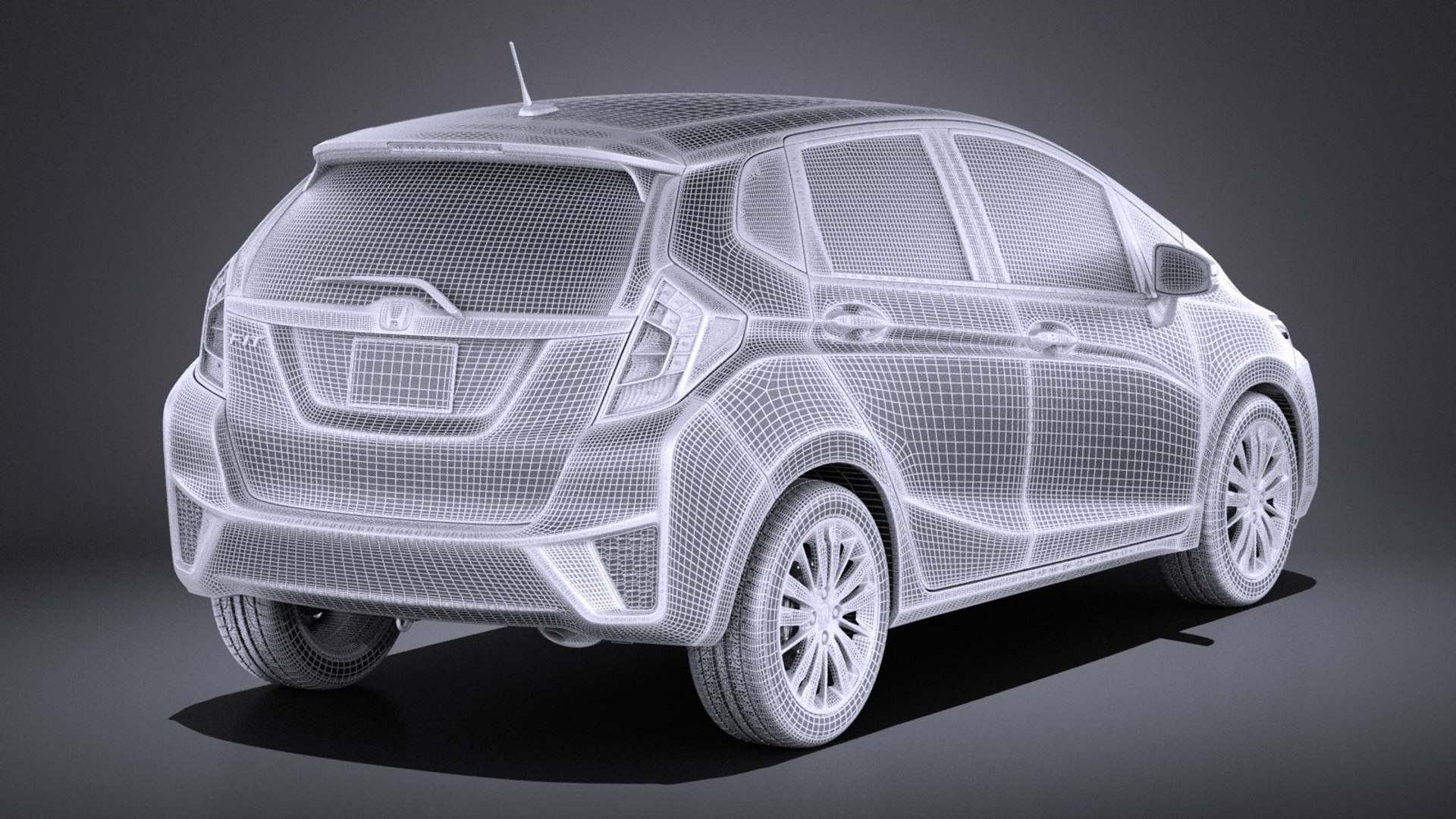 3d Model Honda Fit 2017