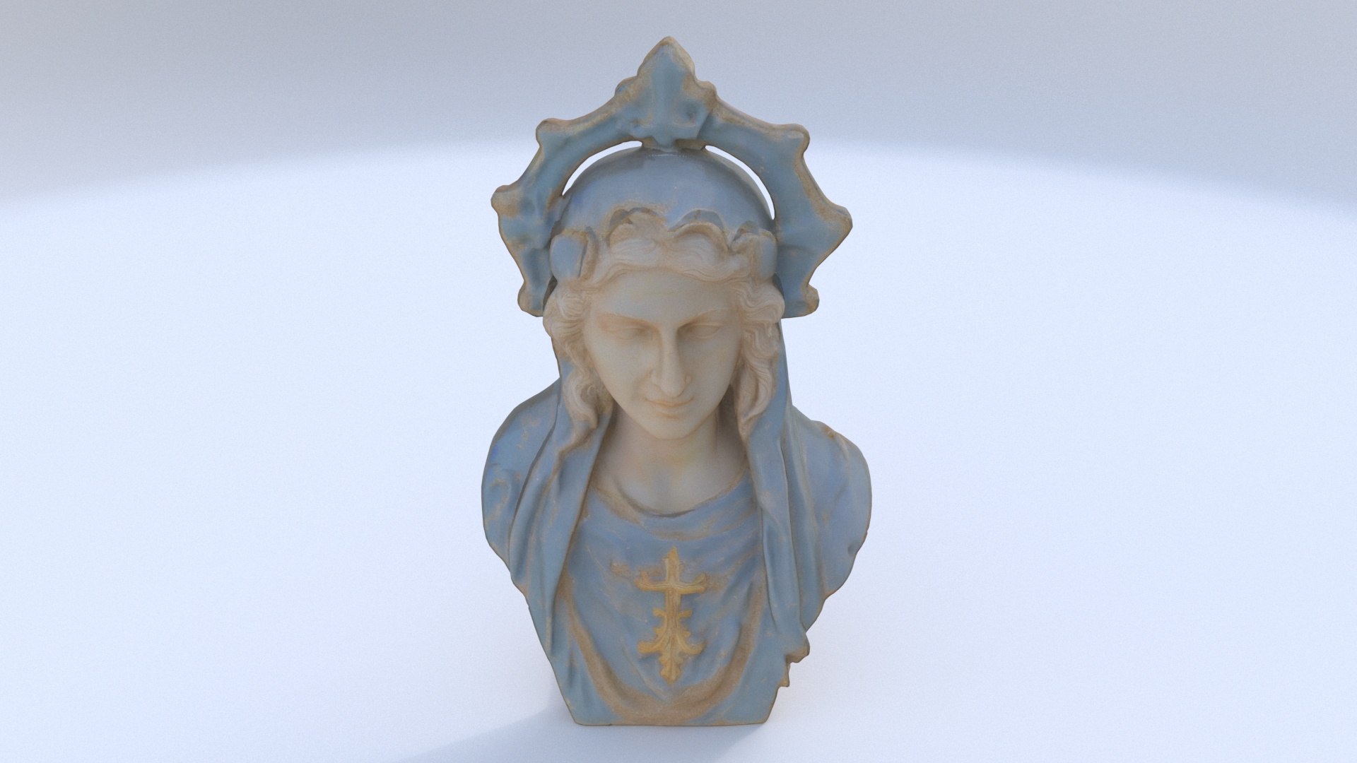 3D Saintly Bust Statue - TurboSquid 2327762