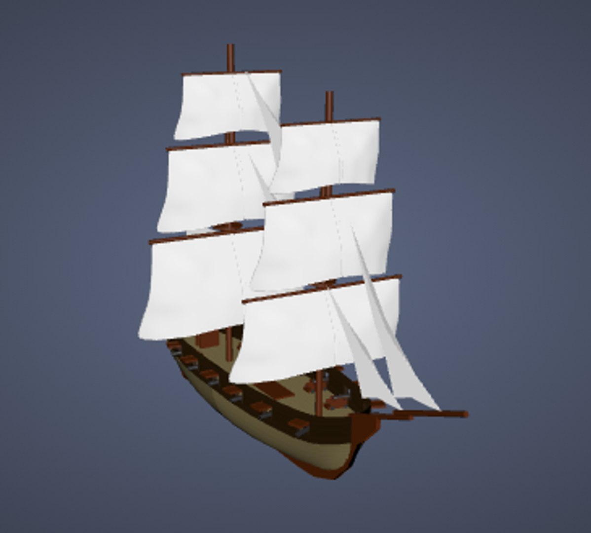 3d Model Ship Brigs Pirate
