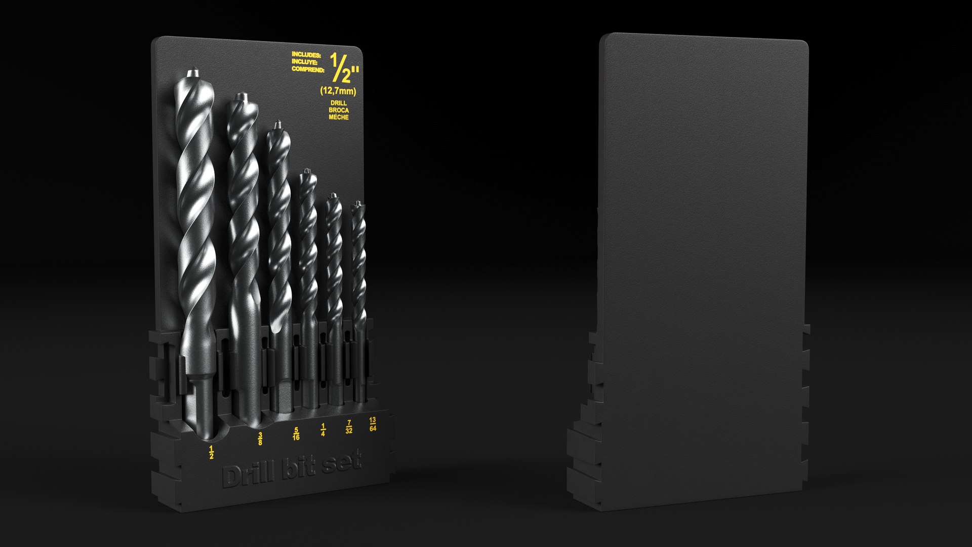 Steel HSS Pilot Point Drill Bit Set 3D Model - TurboSquid 2081339