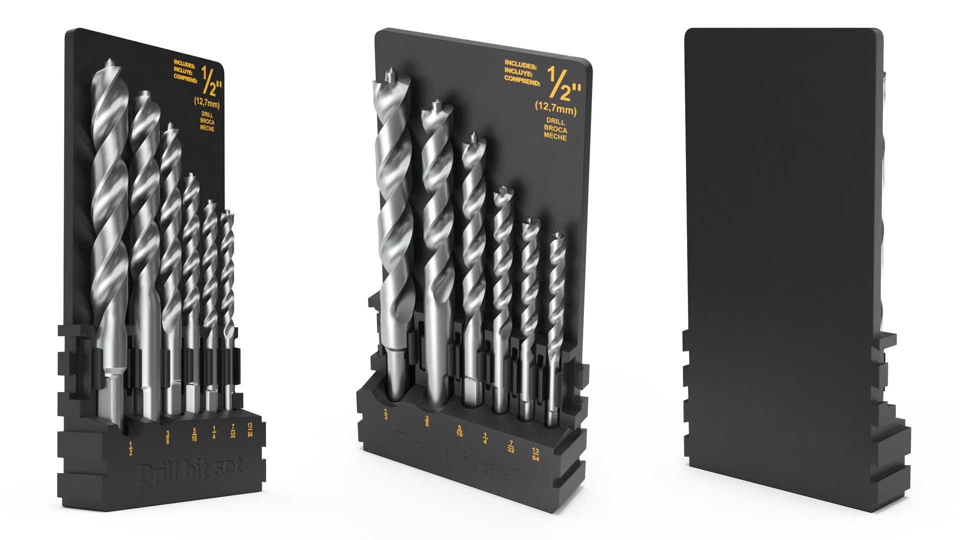 Steel HSS Pilot Point Drill Bit Set 3D Model - TurboSquid 2081339