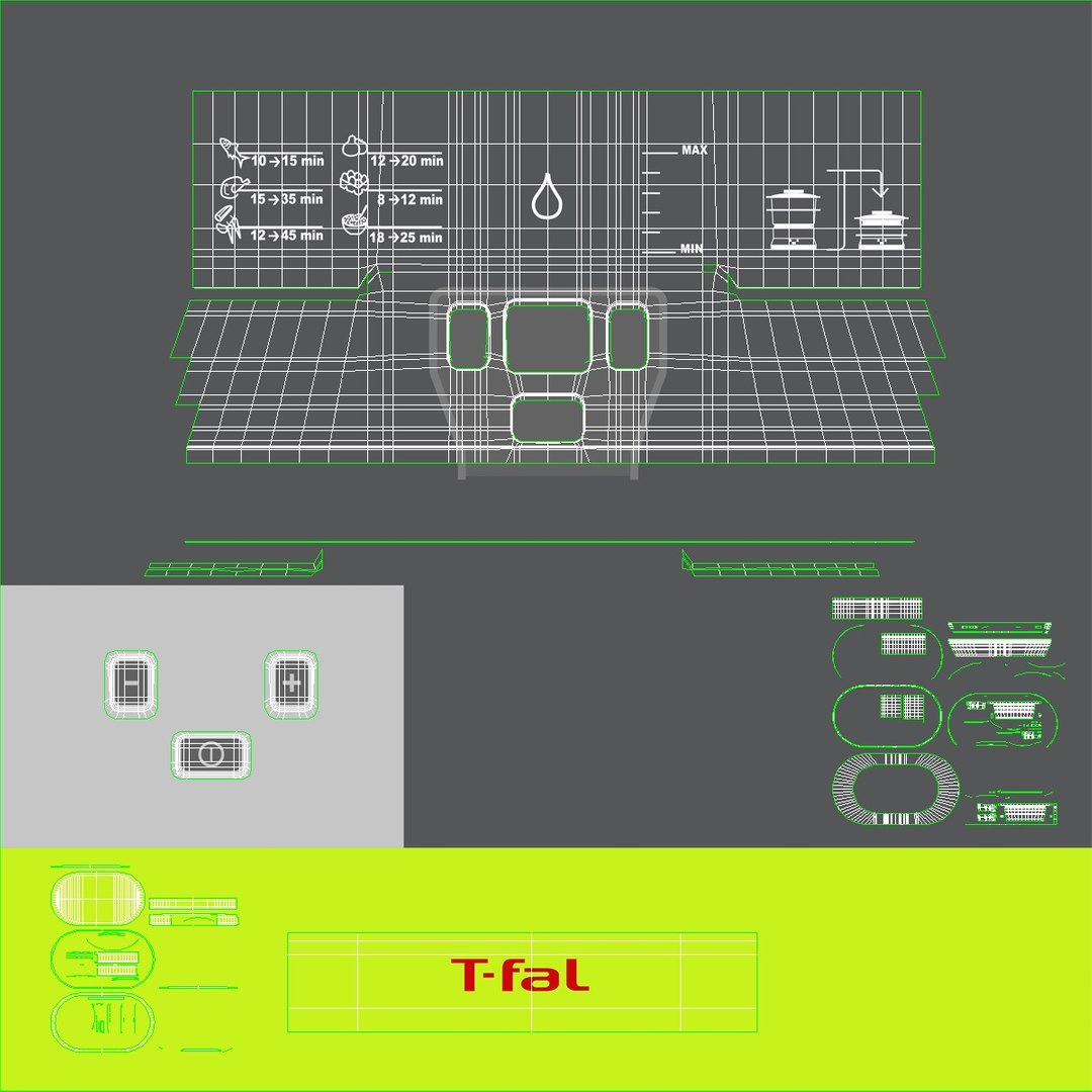 3d 4 quart food steamer model