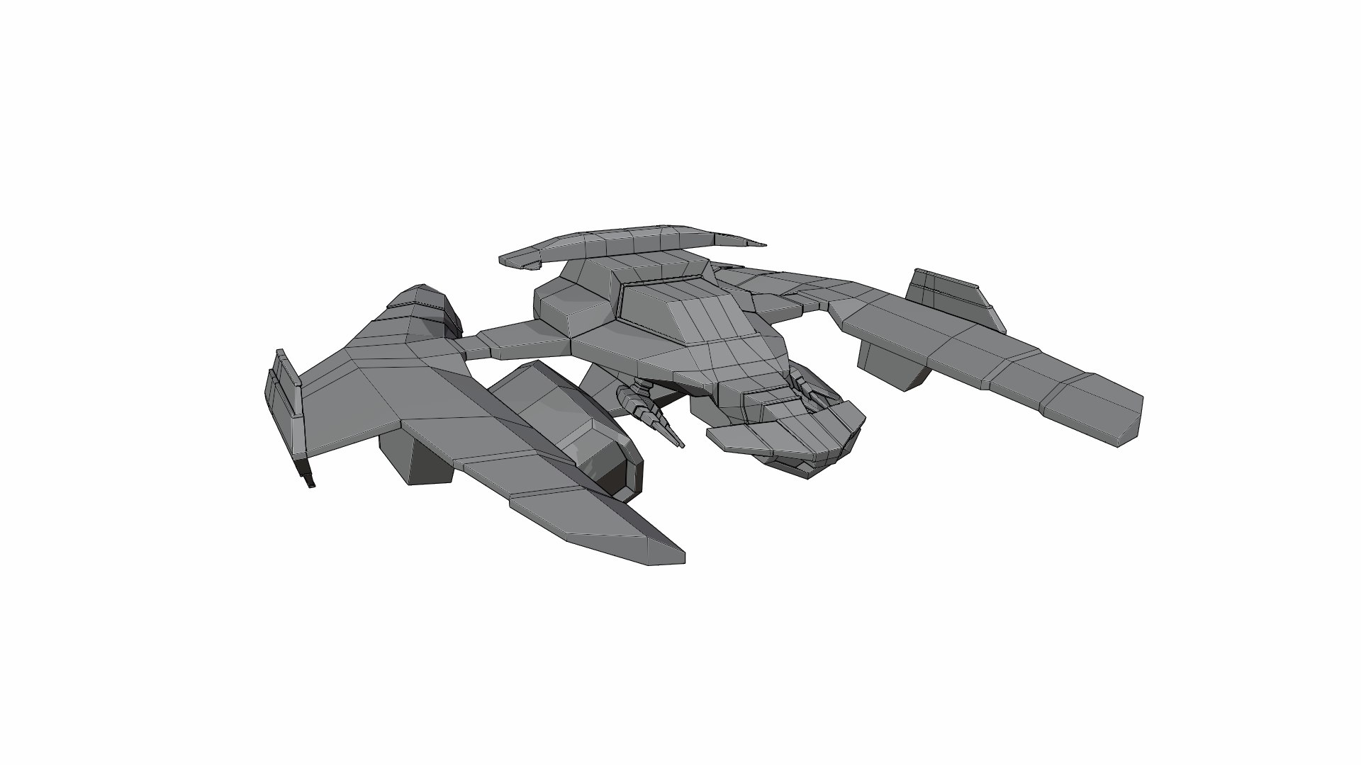 Low Poly Spaceship 3D Model - TurboSquid 2042780