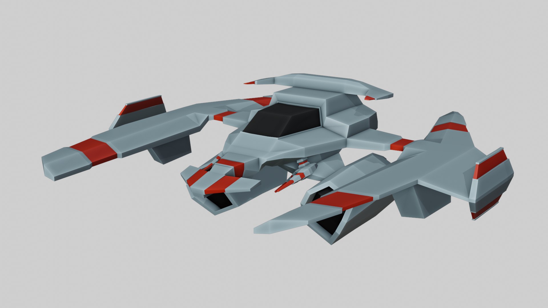 Low Poly Spaceship 3D Model - TurboSquid 2042780