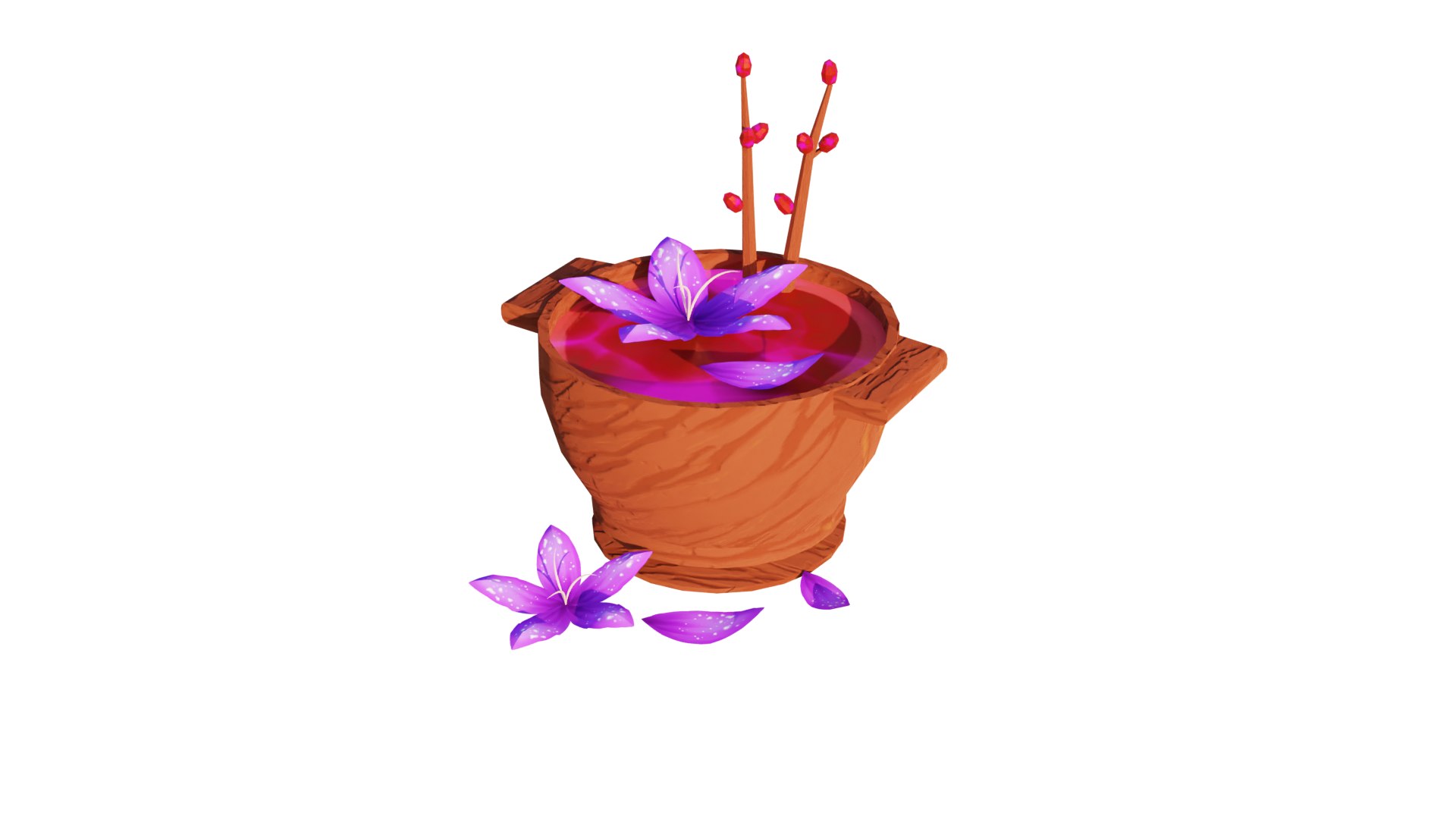 3D Stylized Flower Soup - TurboSquid 2070615
