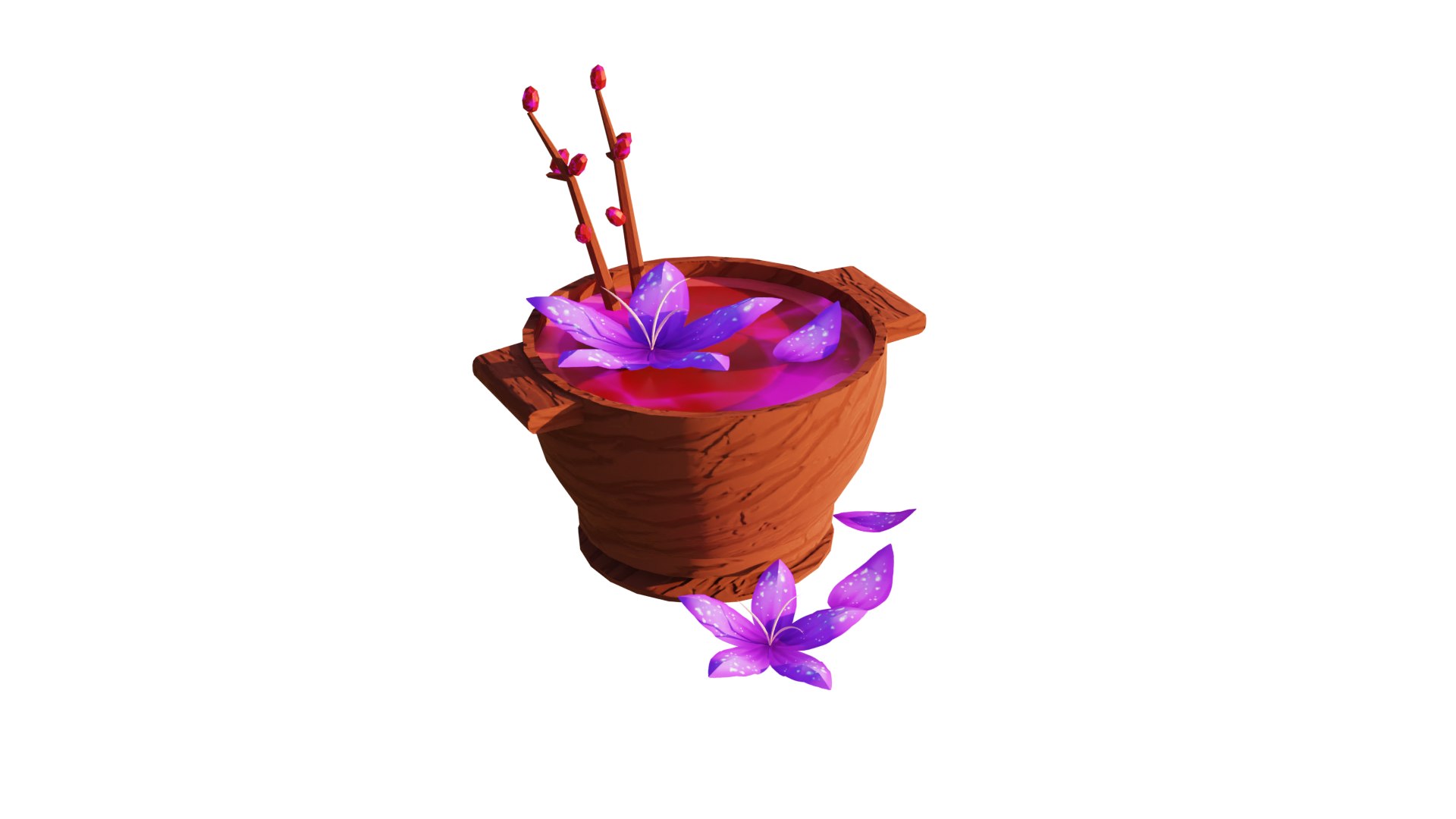 3D Stylized Flower Soup - TurboSquid 2070615