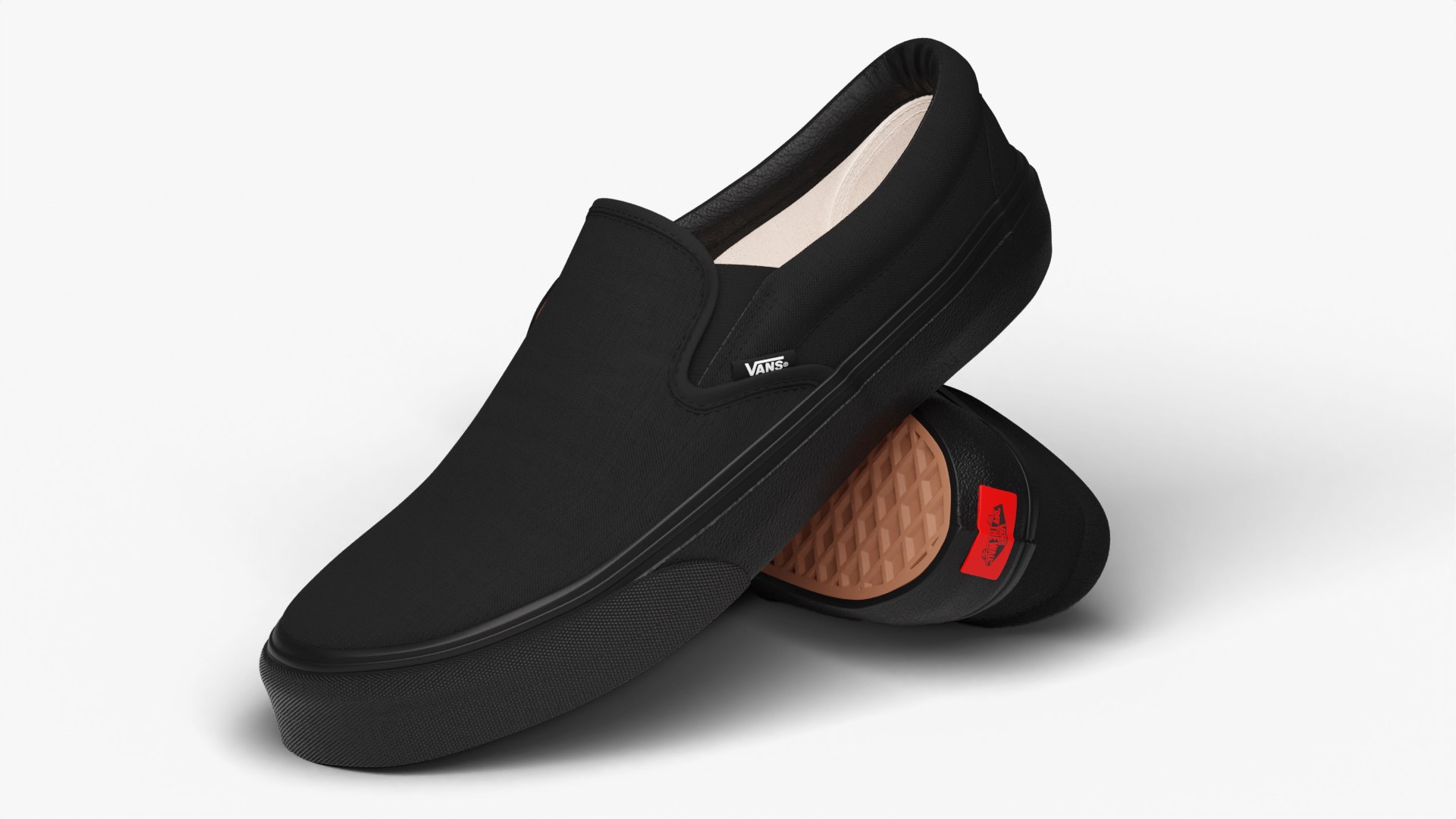 Vans Slip-on Classic Black 3D - TurboSquid 2021441