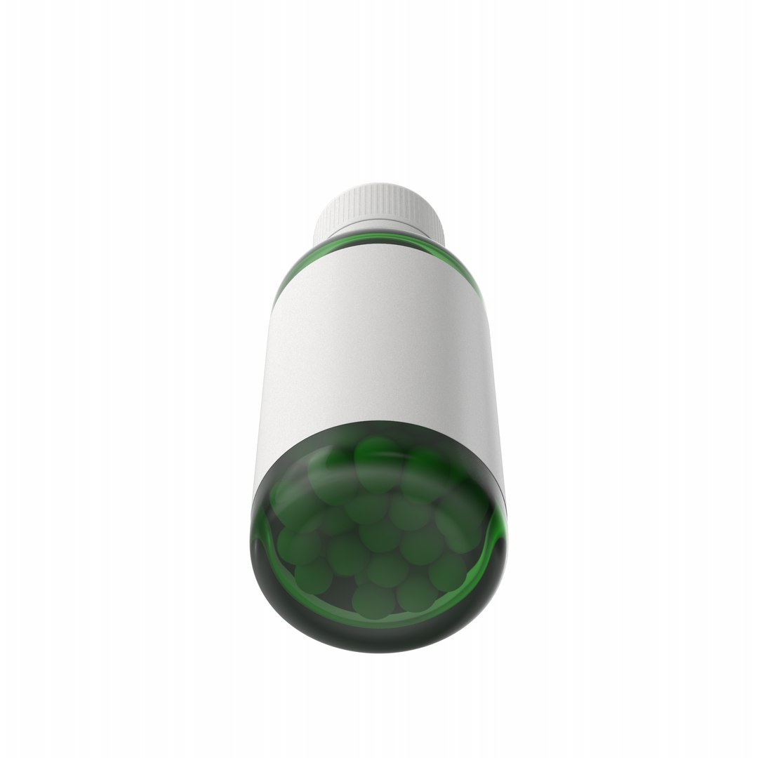 Pill Bottle With Pills 3D model - TurboSquid 1909752
