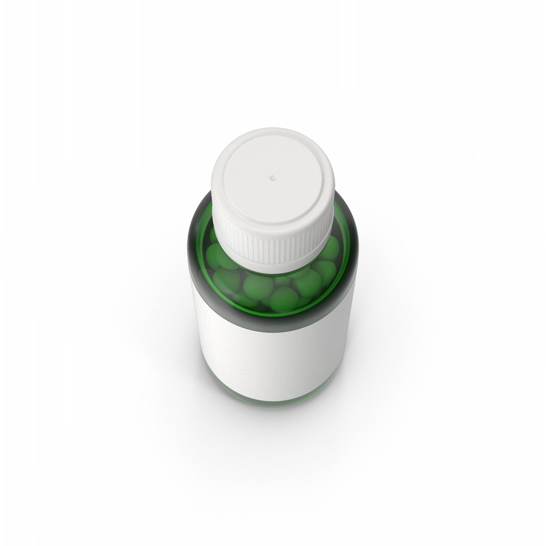 Pill Bottle With Pills 3D model - TurboSquid 1909752