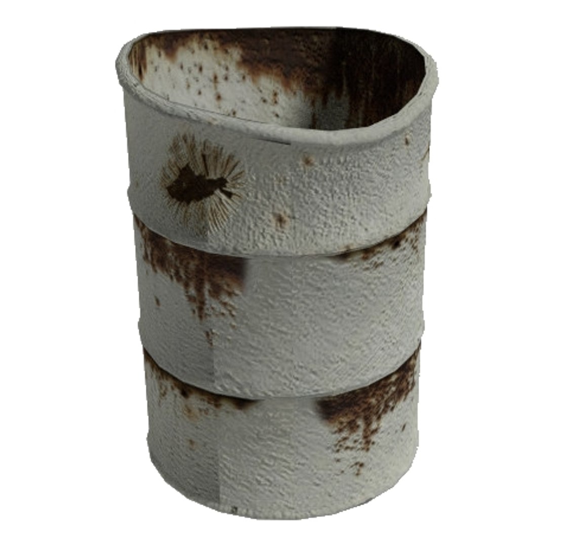 Free Rust Barrel 3d Model