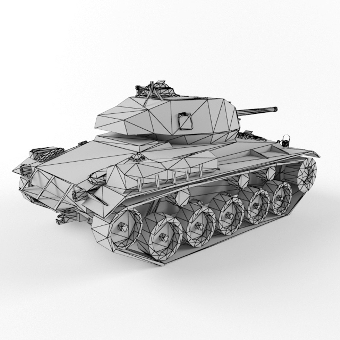 M24 Chaffee 3d Model