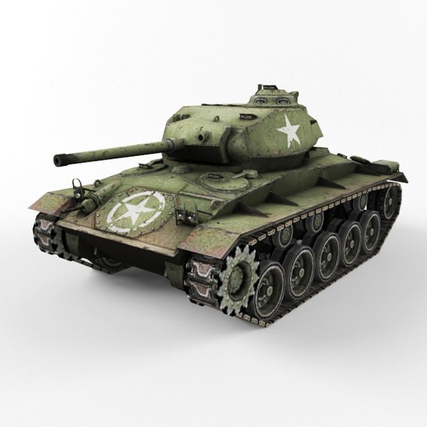 m24 chaffee 3d model