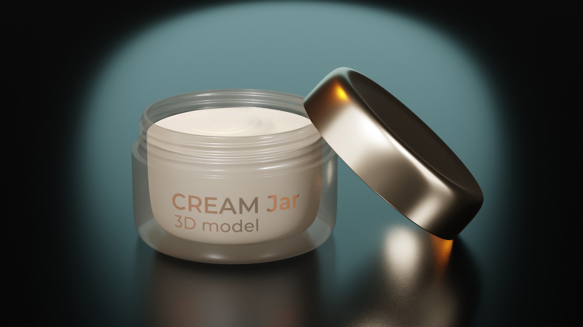 3D Cream Jar Model - TurboSquid 1930569