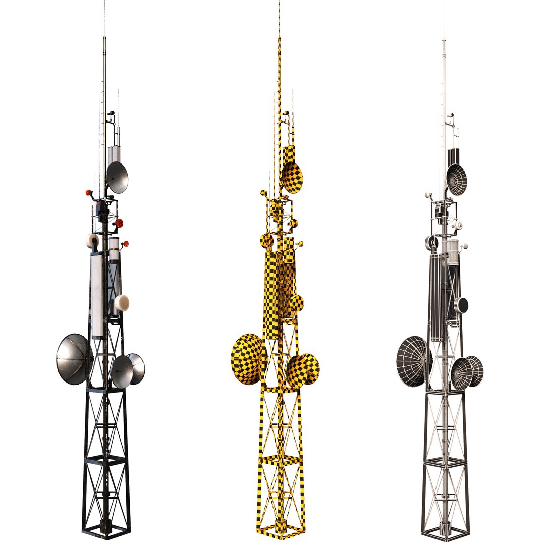 3D Model Communication Tower - TurboSquid 2307790