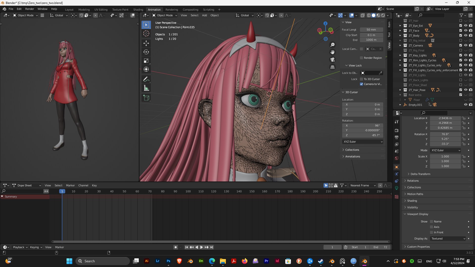 Two Zero Character Model - TurboSquid 2215945