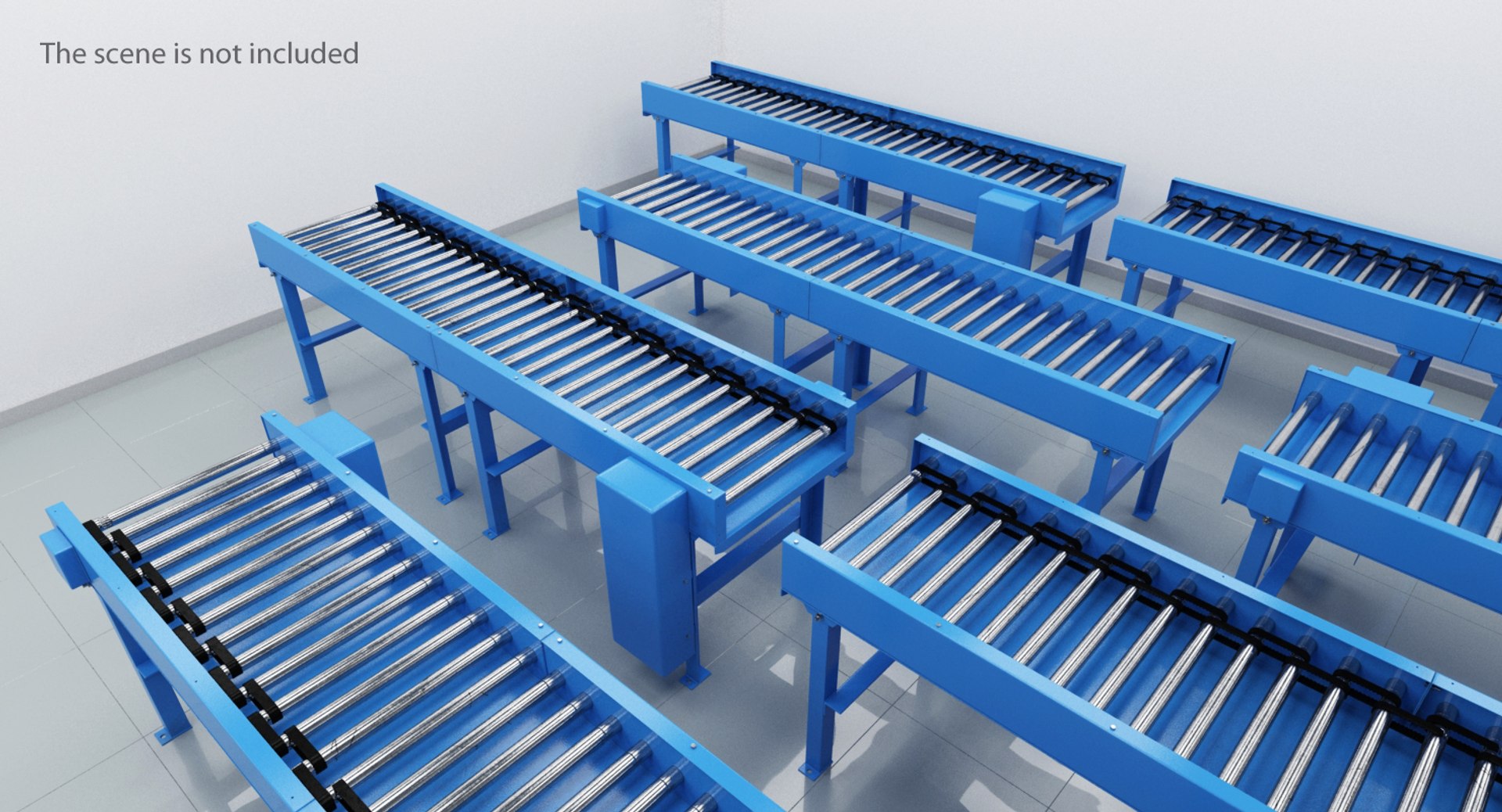 3D Model Motorised Roller Conveyor Belt - TurboSquid 1329216