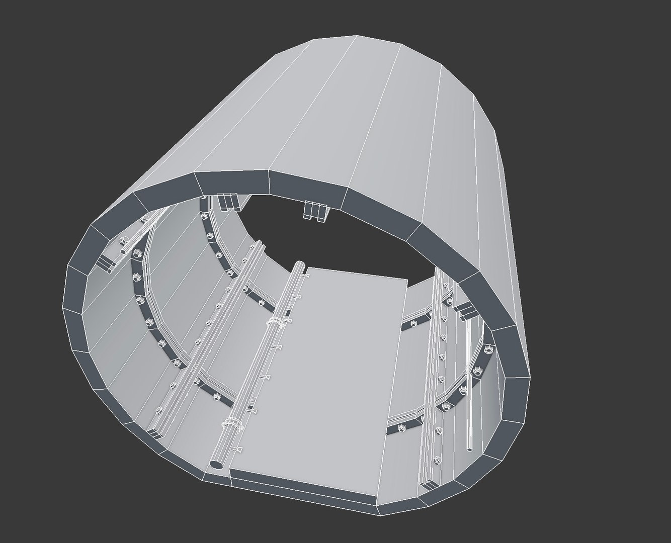 Underground tunnel segment 3D - TurboSquid 1294504