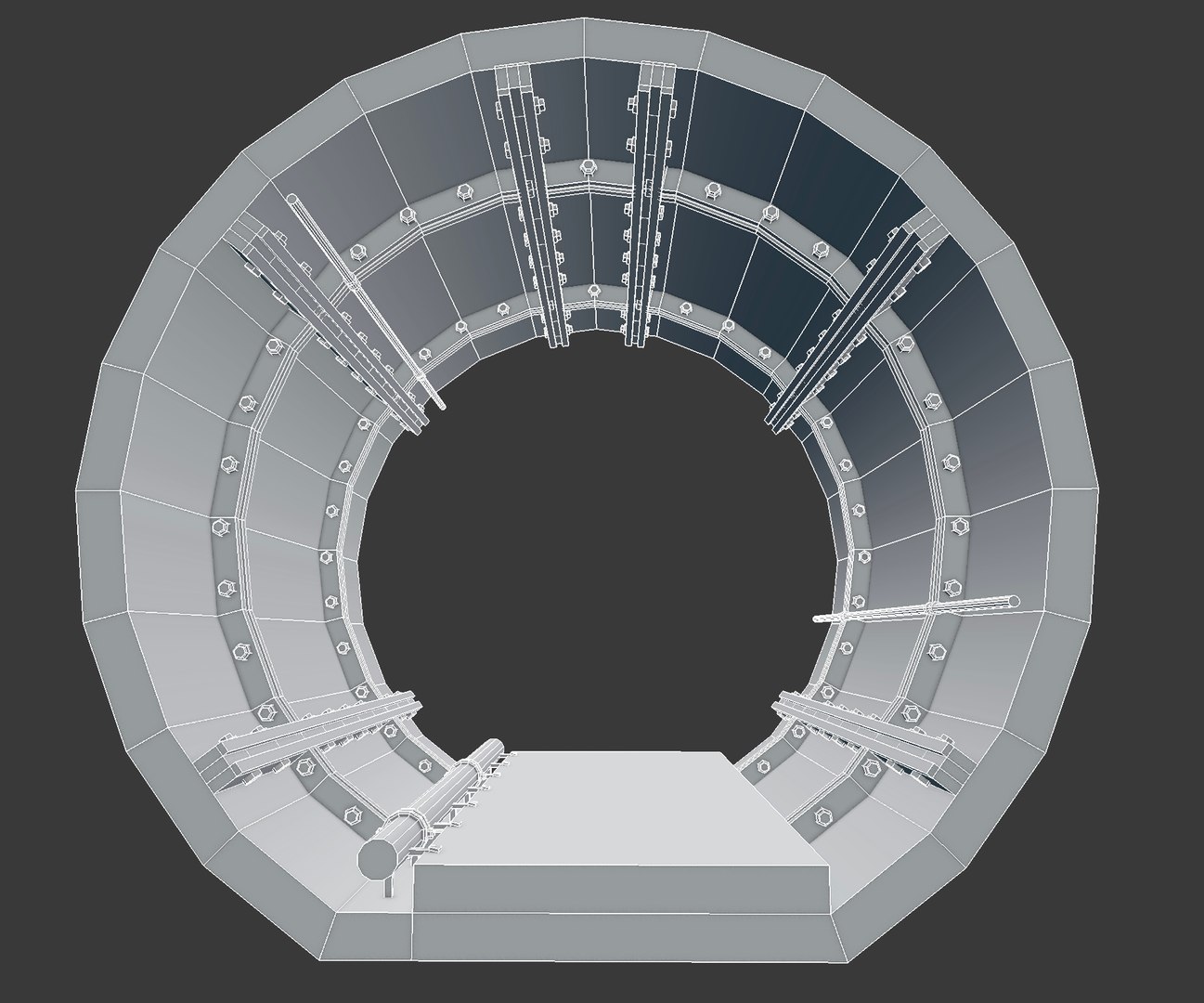 Underground tunnel segment 3D - TurboSquid 1294504