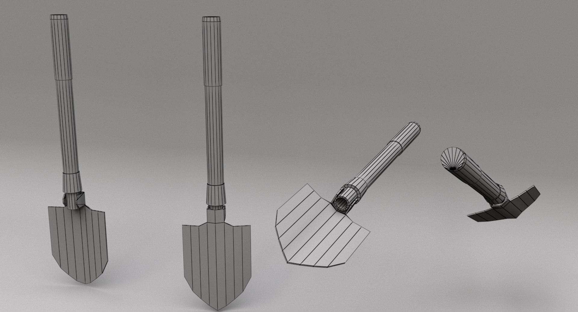 3D Low-poly Sapper Spade Model - TurboSquid 1178630