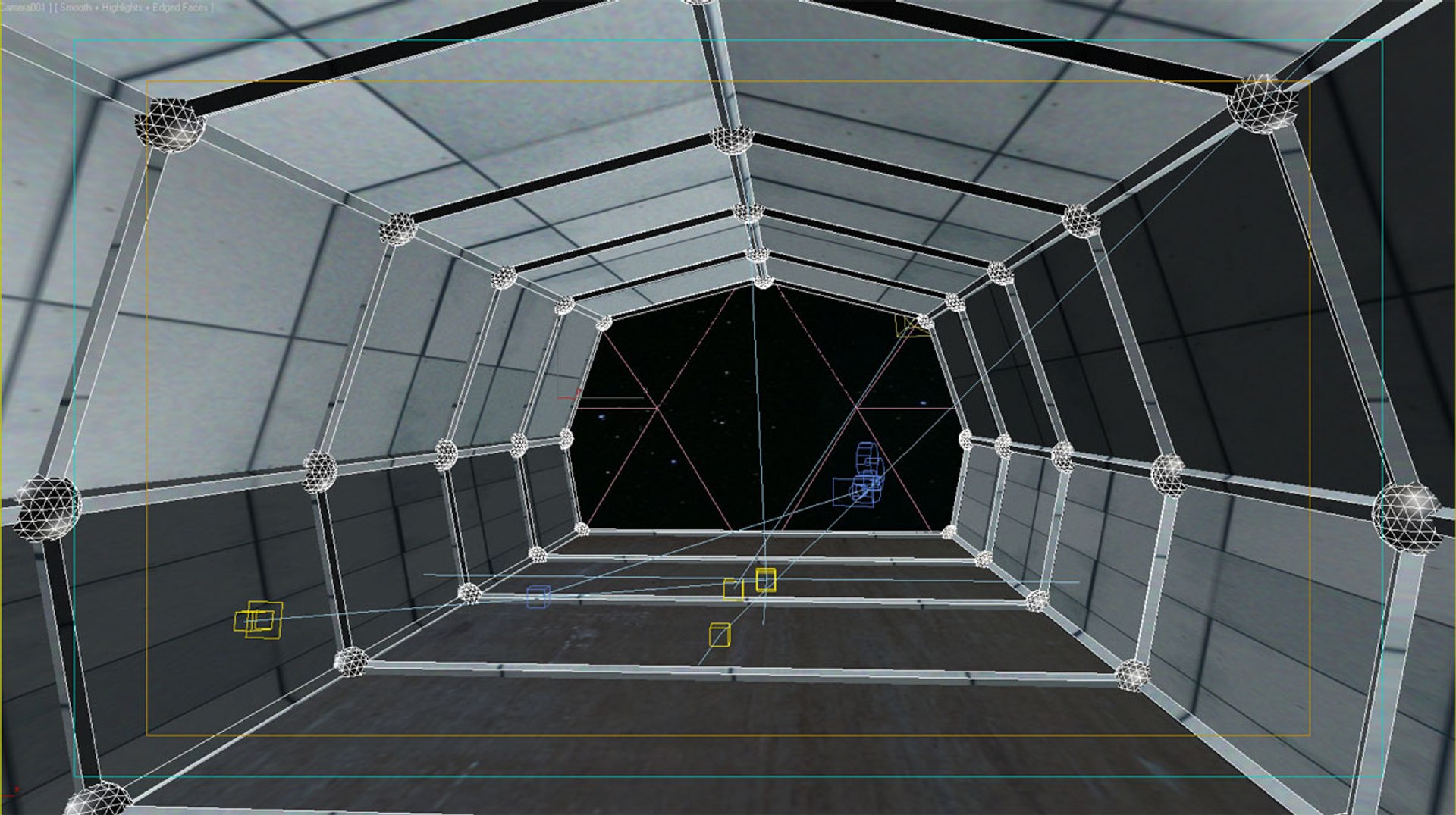 3d space station interior model