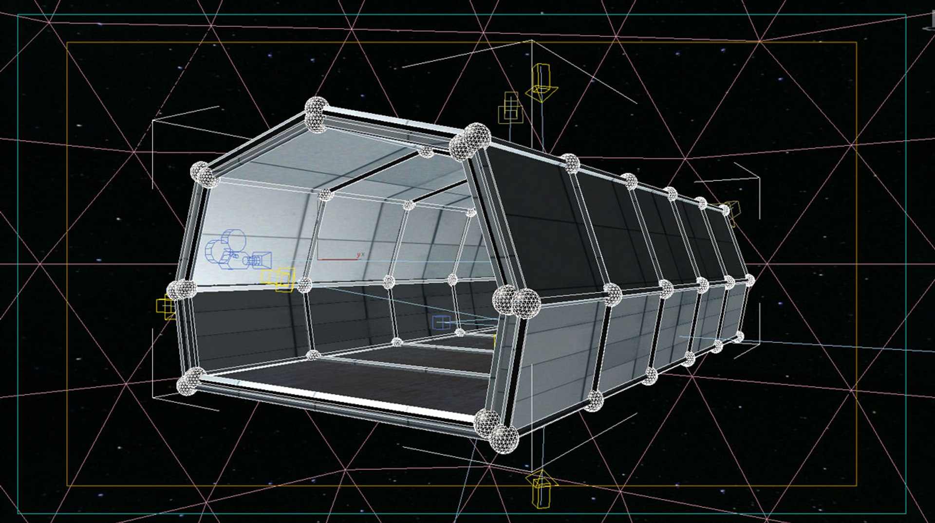 3d space station interior model