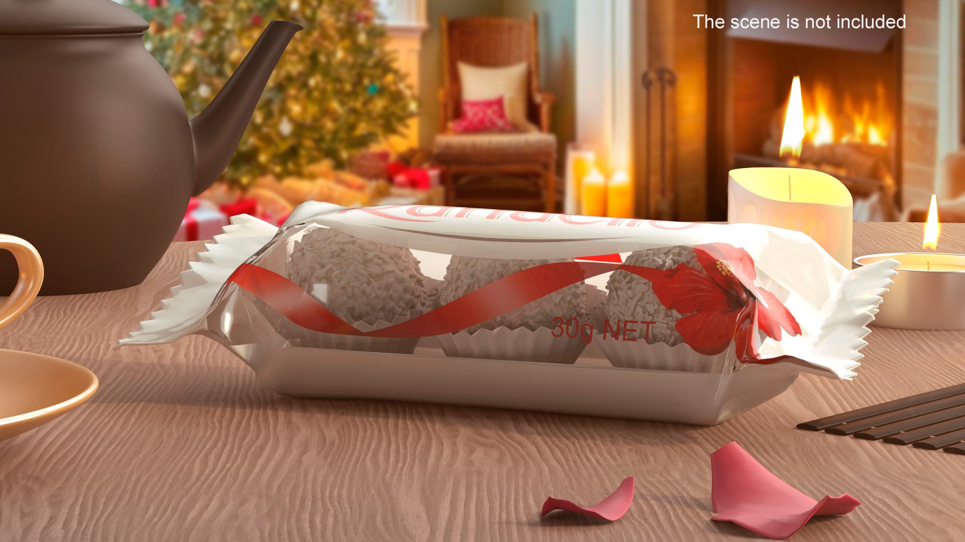 3D Ferrero Raffaello Candy Package 3PCs - TurboSquid 2202496