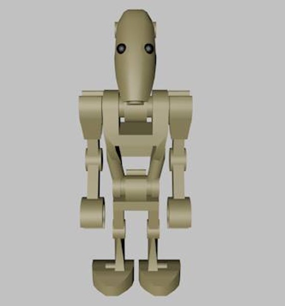 lego battle droid character 3d model