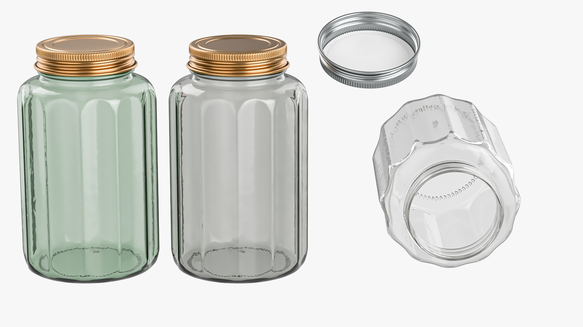 3D Jar Ribbed - TurboSquid 2255532