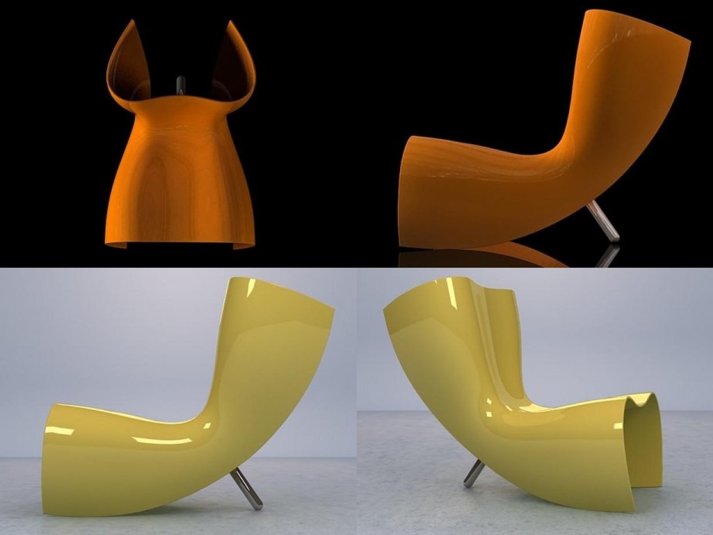 Free 3D Model Felt Chair Cappellini - TurboSquid 1183593