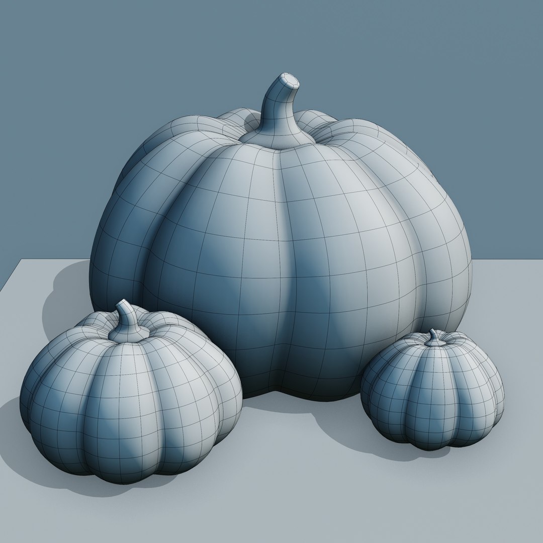 Stylized Hand Painted Pumpkins 3D model - TurboSquid 1970375