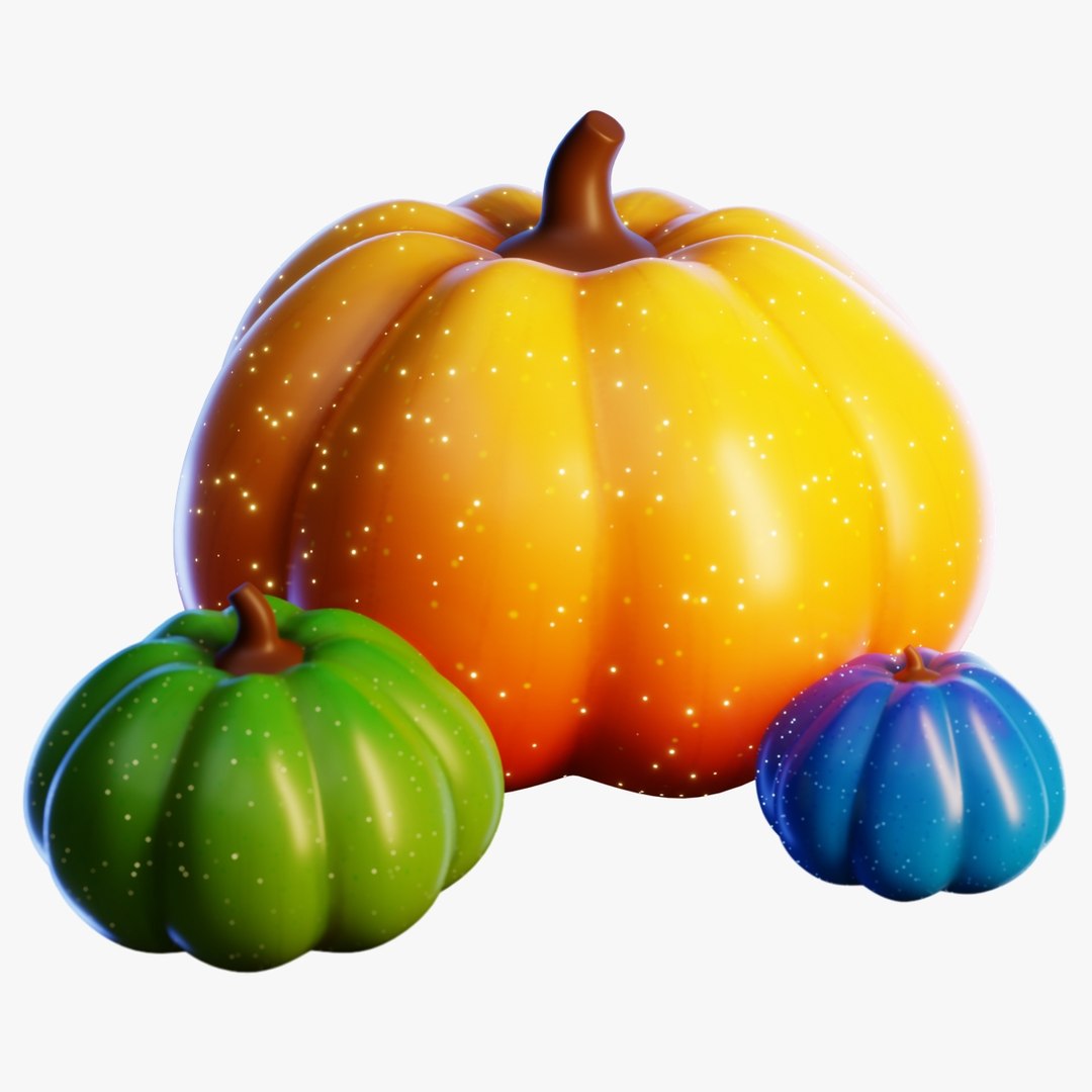 Stylized Hand Painted Pumpkins 3D model - TurboSquid 1970375