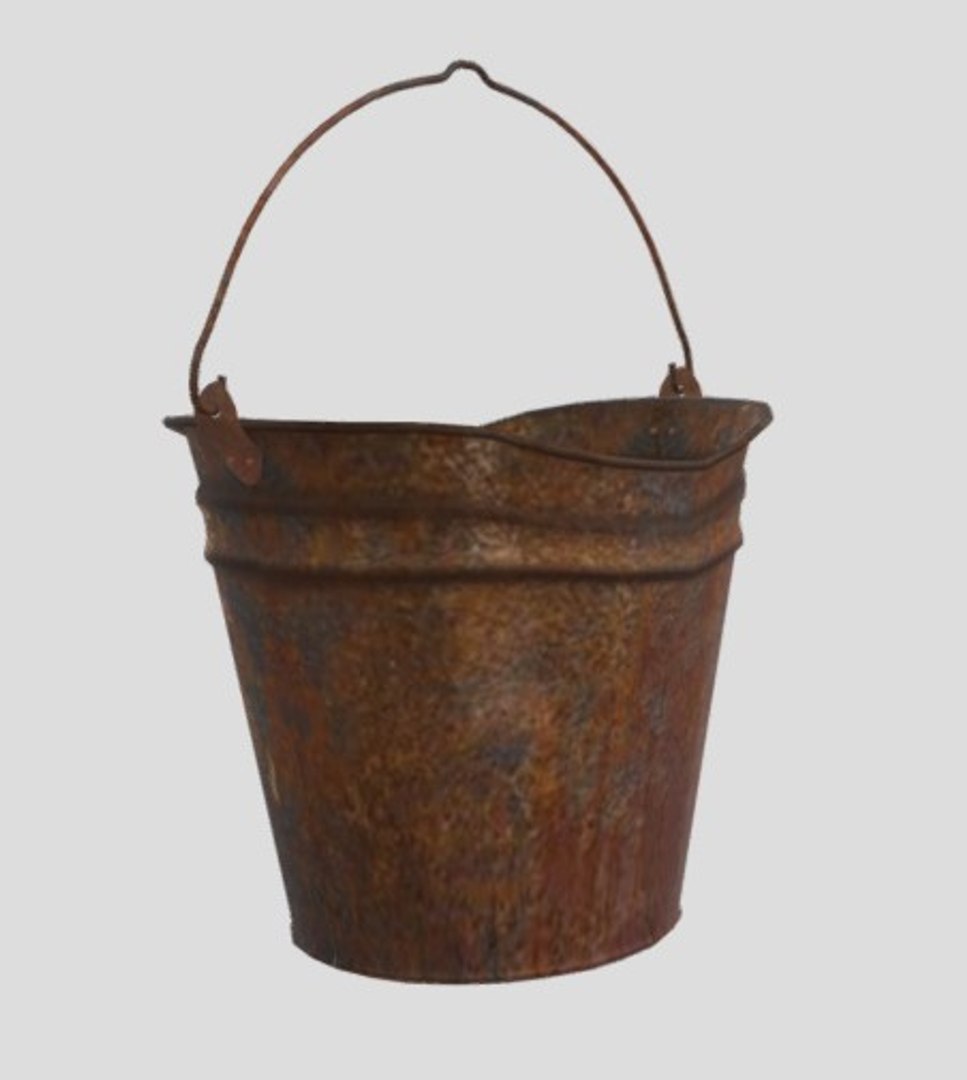 3D Bucket Metal Rusty - TurboSquid 1647306